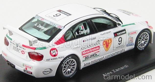 SPARK-MODEL S2504 Scale 1/43 | BMW 320si N 9 WTCC 2009 ZANARDI WHITE