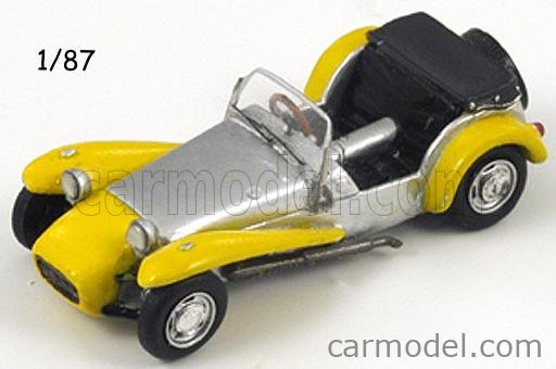 SPARK-MODEL 87S045 Scale 1/87 | LOTUS SEVEN S2 1968 SILVER YELLOW