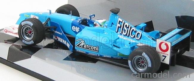 MINICHAMPS 433010007CC Scale 1/43 | BENETTON F1 RENAULT B201 N 7 2001 GIANCARLO FISICHELLA LIGHT ...