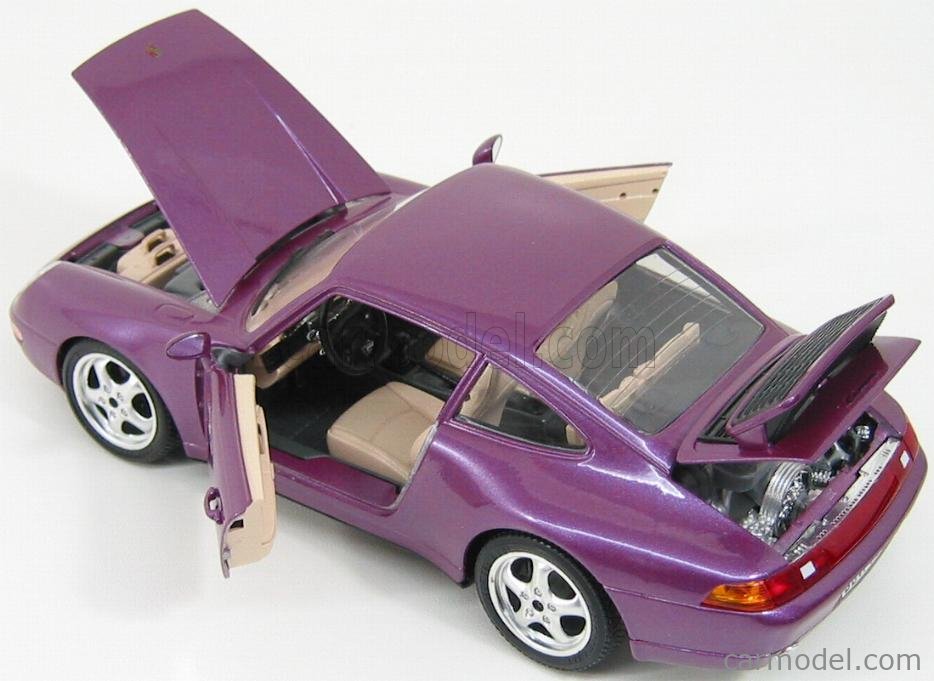 BURAGO 3060 Scale 1/18 | PORSCHE 911 993 CARRERA 1993 VIOLET MET