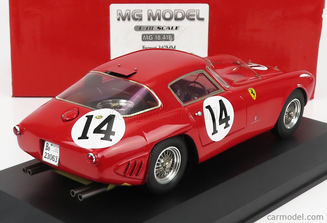 MG-MODEL MG1841B Echelle 1/18 | FERRARI 340MM 4.1L V12 TEAM SCUDERIA ...