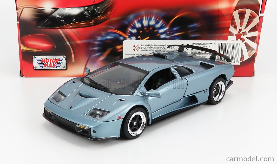 MOTOR-MAX 73168GY Scale 1/18 | LAMBORGHINI DIABLO GT 1999 GREY BLUE MET