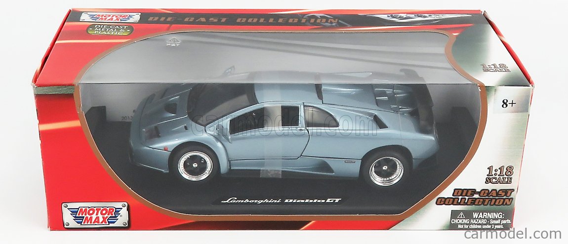 MOTOR-MAX 73168GY Scale 1/18 | LAMBORGHINI DIABLO GT 1999 GREY BLUE MET