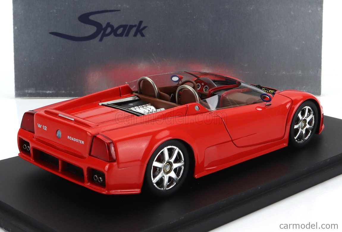 SPARK-MODEL S0441 Scale 1/43 | VOLKSWAGEN W12 ROADSTER 1998 RED