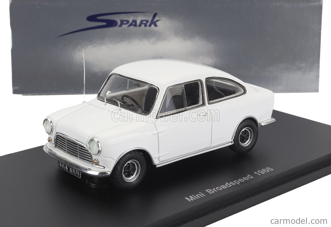 SPARK-MODEL S1511 Scale 1/43 | MINI BROADSPEED 1966 ENGLISH WHITE