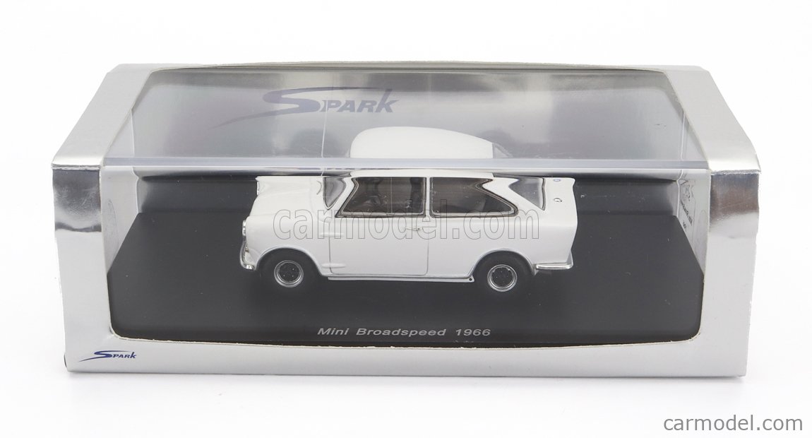 SPARK-MODEL S1511 Scale 1/43 | MINI BROADSPEED 1966 ENGLISH WHITE