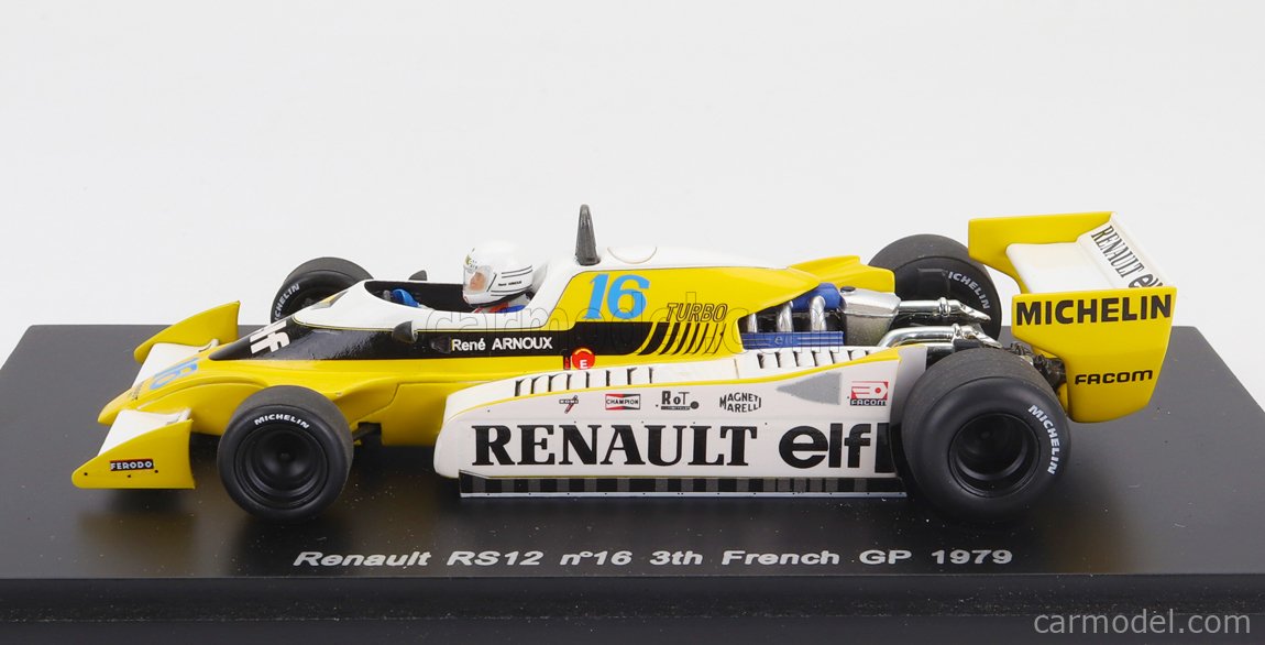 SPARK-MODEL S1705 Scale 1/43 | RENAULT F1 RS12 N 16 3rd FRENCH GP 1979 ...