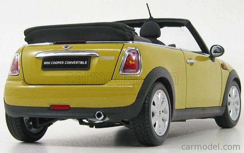 KYOSHO 08749Y Scale 1/18 | MINI COOPER CABRIOLET (R57) 2009 YELLOW WHITE