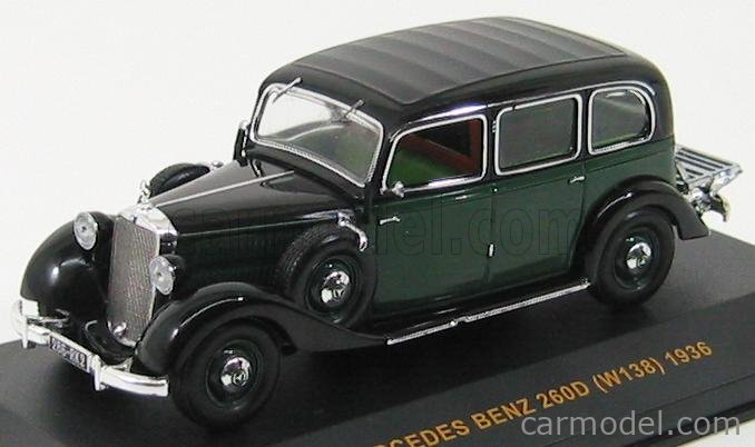 IXO-MODELS MUS025 Scala 1/43 | MERCEDES BENZ 260D W138 1936 BLACK GREEN