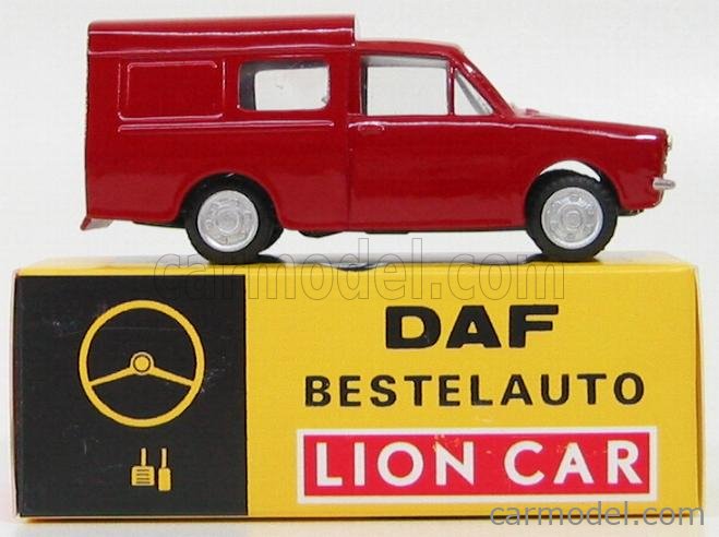 LION-CAR LION-BESTEL Escala 1/43 | DAF VARIOMATIC VAN - BESTELAUTO RED