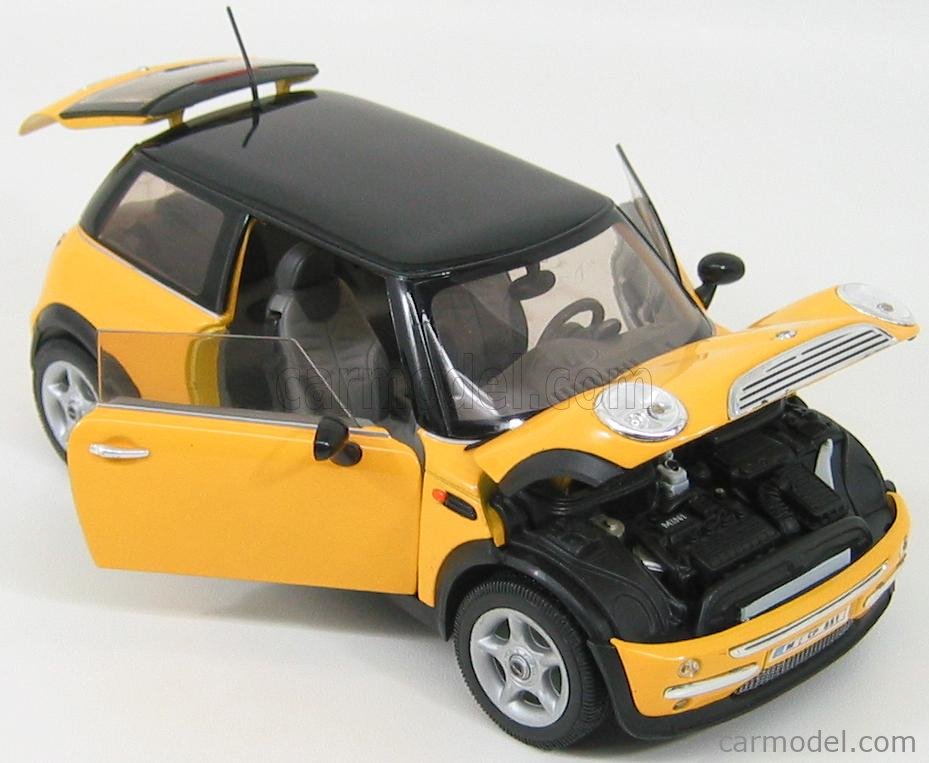 WELLY WE19851Y Echelle 1/18 | MINI COOPER 2001 YELLOW BLACK