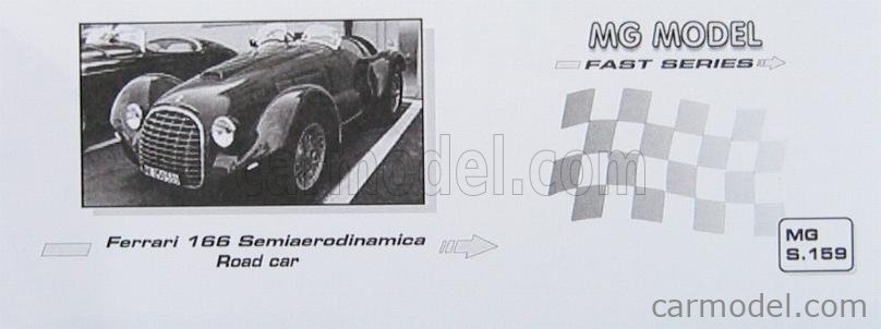 MG-MODEL MGS159 Scale 1/43 | FERRARI 166 SEMIAEREODINAMICA ROAD CAR RED