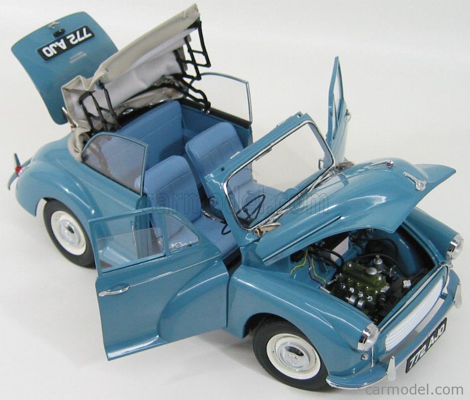 SUN-STAR 04772 Scale 1/12 | MORRIS MINOR 1000 CONVERTIBLE 1960 BLUE GREY