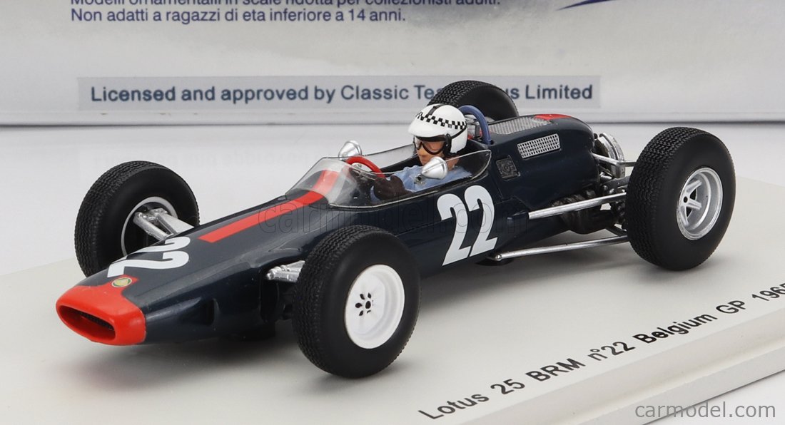 SPARK-MODEL S1620 Echelle 1/43 | LOTUS F1 BRM 25 N 22 BELGIUM GP 1965 ...