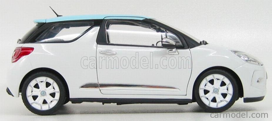 NOREV 181540 Escala 1/18 | CITROEN DS3 2010 WHITE BOTTICELLI BLUE