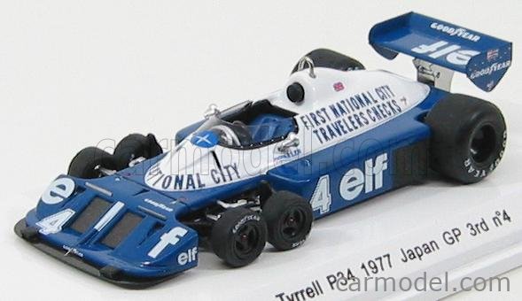 SPARK-MODEL R70024 Scale 1/43 | TYRRELL F1 P34 N 4 3rd JAPAN GP 1977 P.DEPAILLER BLUE WHITE