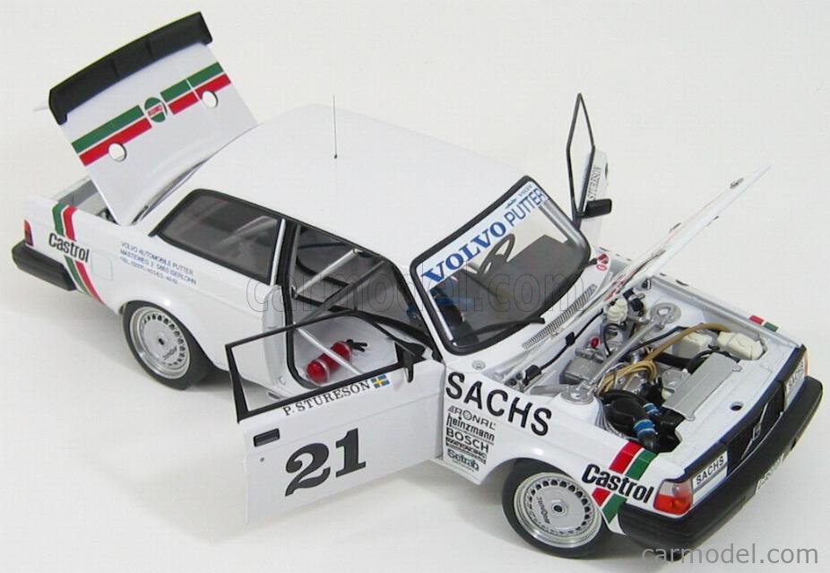 AUTOART 88592 Scale 1/18 | VOLVO 240 TURBO N 21 WINNER CHAMPION DTM WUNSTORF 1985 PER STURESON WHITE