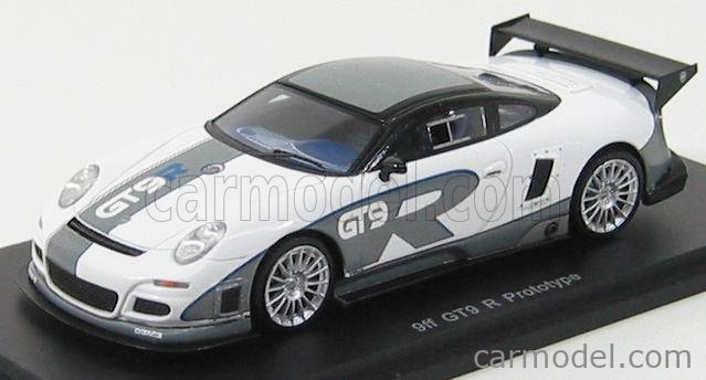 SPARK-MODEL S0748 Scale 1/43 | PORSCHE 9FF GT9R 2010 WHITE GREY