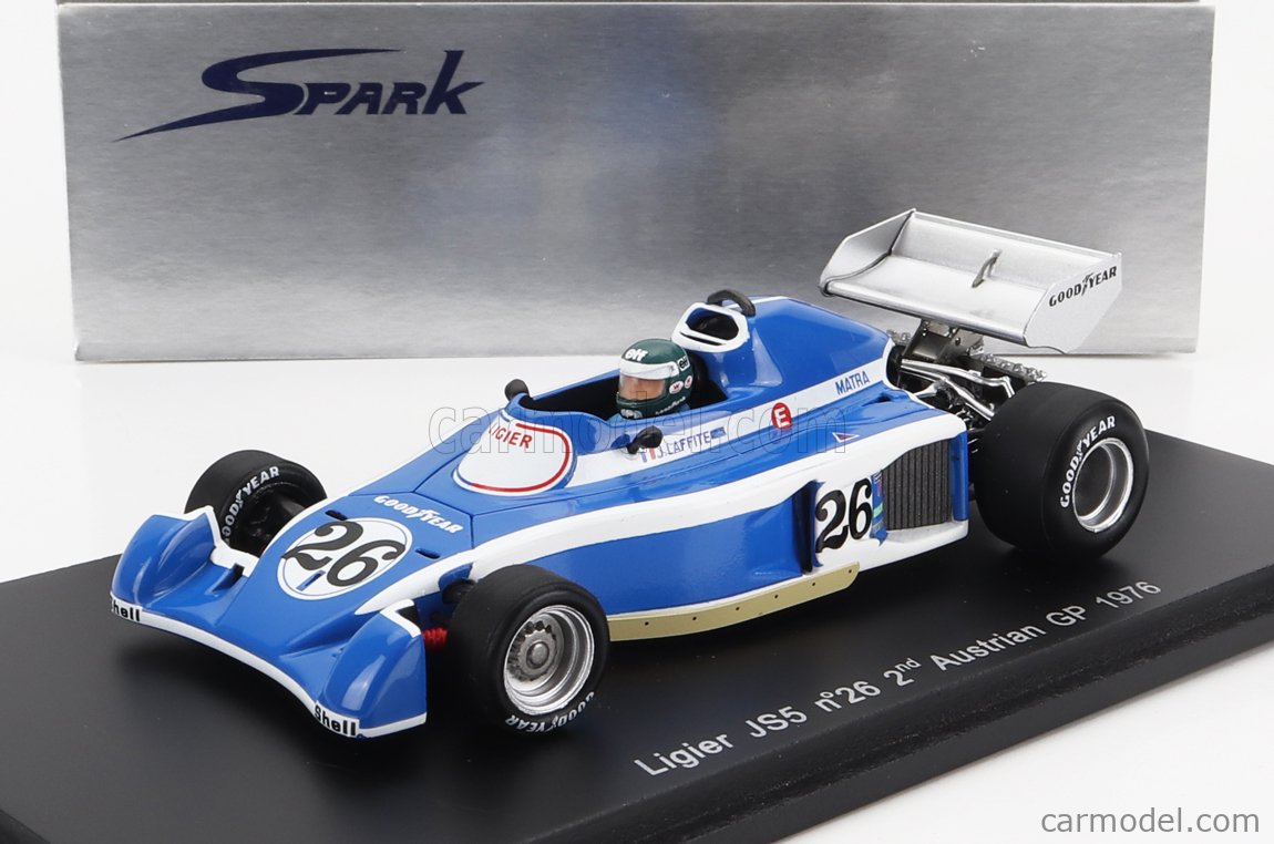 SPARK-MODEL S1633 Scale 1/43 | LIGIER JS5 N 26 2nd AUSTRIAN GP 1976 ...