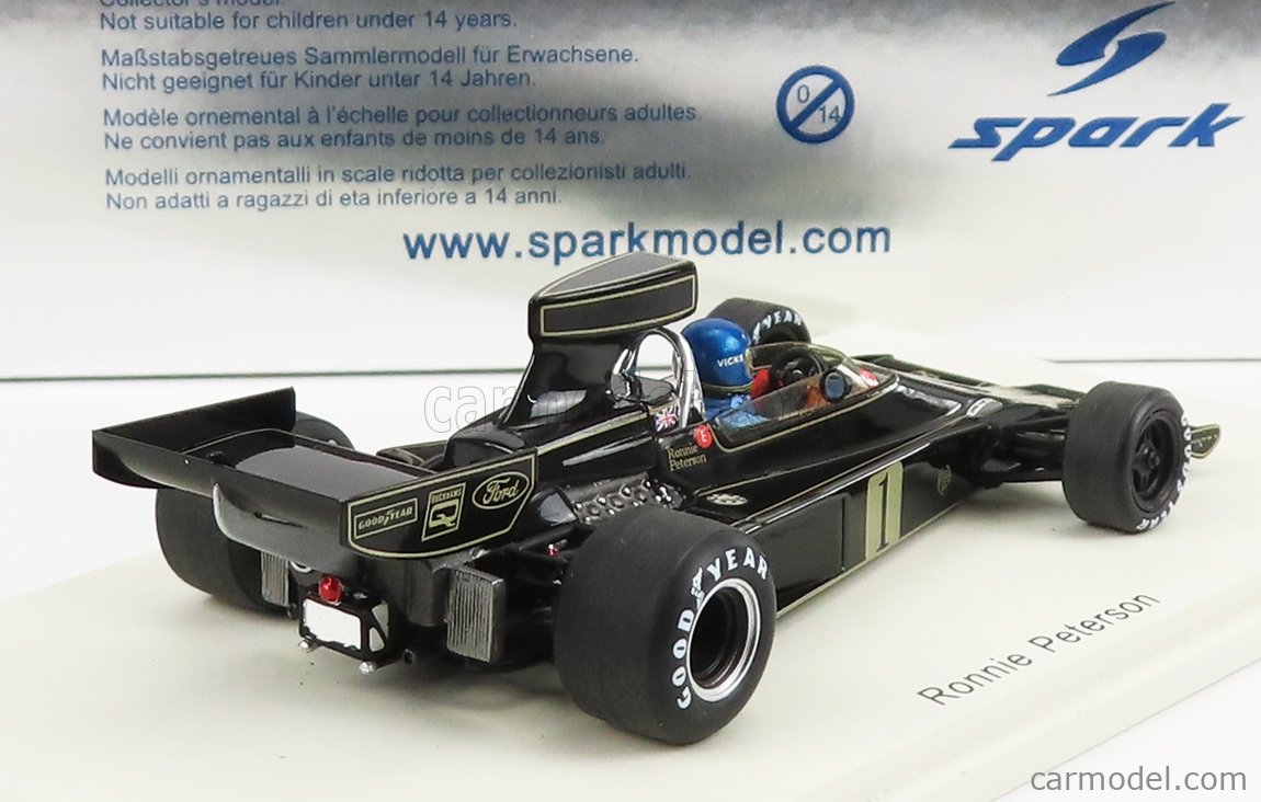 SPARK-MODEL S1769 Scala 1/43 | LOTUS F1 76 N 1 SPANISH GP 1974 RONNIE ...