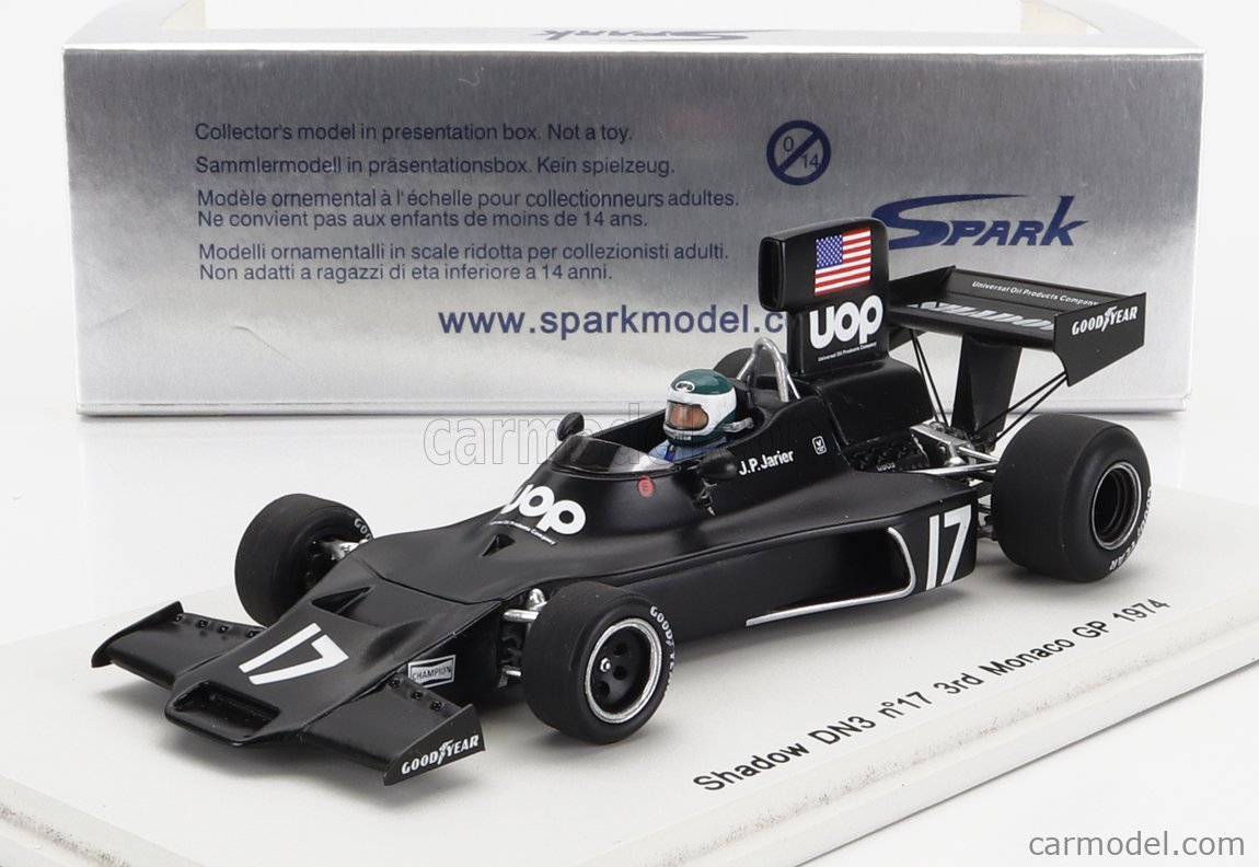 SPARK-MODEL S1684 Scale 1/43 | SHADOW F1 DN3 TEAM UOP N 17 3rd MONACO ...