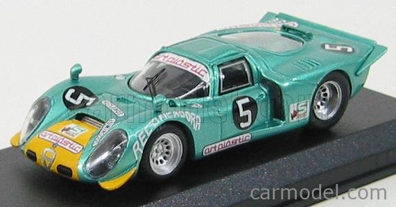 BEST-MODEL 9408 Scale 1/43 | ALFA ROMEO 33.2 N 5 LUANDA 1972 A.PEIXINHO GREEN MET YELLOW