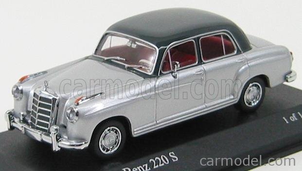 MINICHAMPS 430033007 Scale 1/43 | MERCEDES BENZ 220S (W180) 1956 SILVER ...