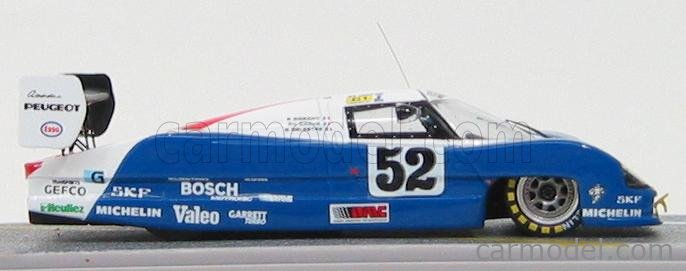 BIZARRE BZ039 Scale 1/43 | PEUGEOT WM P87 N 52 24h LE MANS 1987 R ...