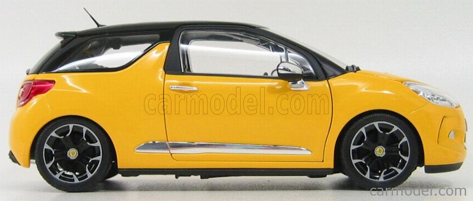 NOREV 181541 Scale 1/18 | CITROEN DS3 2010 YELLOW BLACK