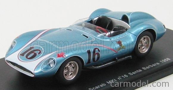SPARK-MODEL S1160 Scale 1/43 | SCARAB MKI N 16 SANTA BARBARA 1958 ...