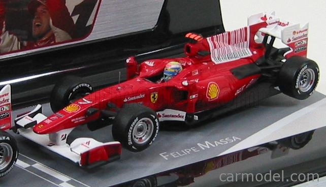 MATTEL HOT WHEELS V7423 Echelle 1/43 | FERRARI SET 2X F1 F10 N 7 N 8 1st - 2nd GP BAHRAIN 2010 F ...