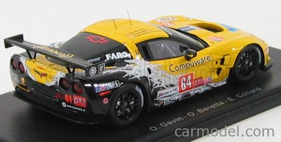 SPARK-MODEL S2580 Scale 1/43 | CHEVROLET CORVETTE C6 ZR1 CORVETTE RACING N 64 24h LE MANS 2010 ...