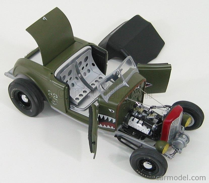 GMP G1805022 Scale 1/18 | FORD USA HOT ROD AERO MILITARY GREEN