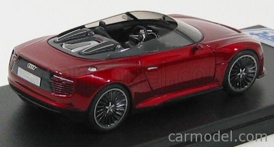 LOOKSMART LSR8SPYB Scale 1/43 | AUDI R8 SPIDER E-TRON 2011 RED MET