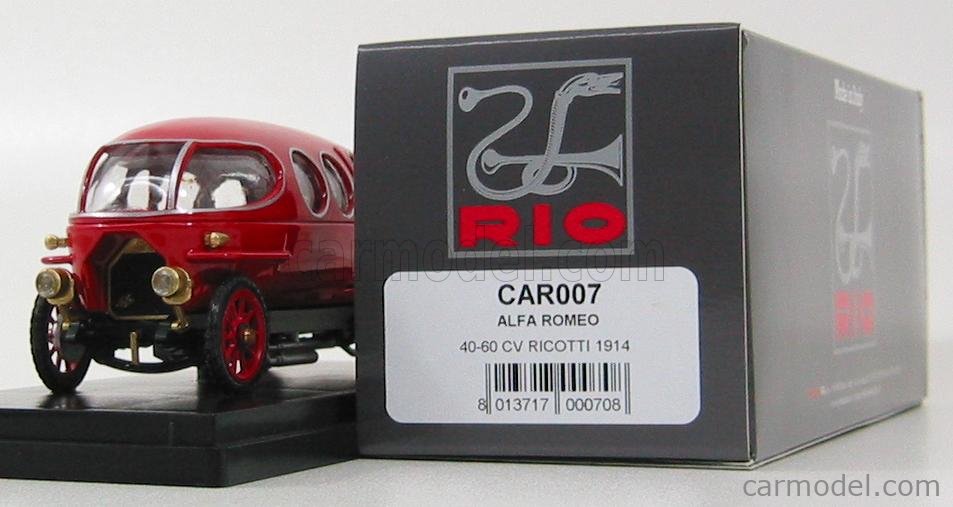 RIO-MODELS CAR007 Scale 1/43 | ALFA ROMEO 40-60 CV RICOTTI 1914 ...