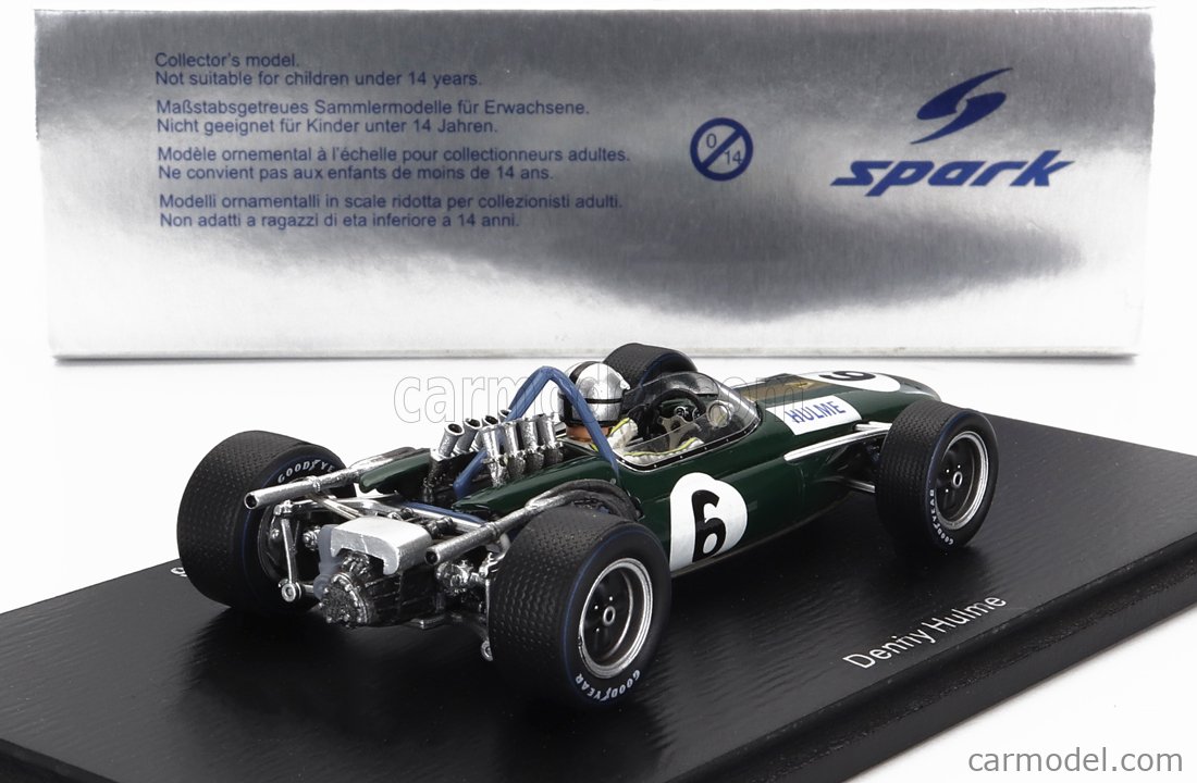 SPARK-MODEL S3501 Scale 1/43 | BRABHAM F1 BT20 N 6 2nd BRITISH GP 1966 ...