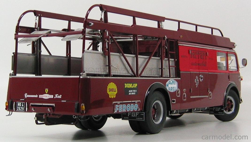 CMC M084-1 Scale 1/18 | FIAT 642RN2 TRUCK BARTOLETTI F1 FERRARI CAR TRANSPORTER 1957 RED