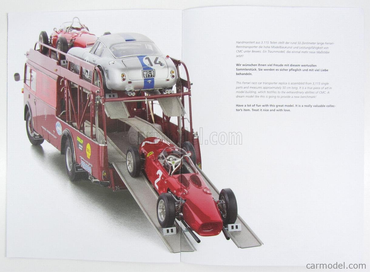CMC M084-1 Scale 1/18 | FIAT 642RN2 TRUCK BARTOLETTI F1 FERRARI CAR TRANSPORTER 1957 RED