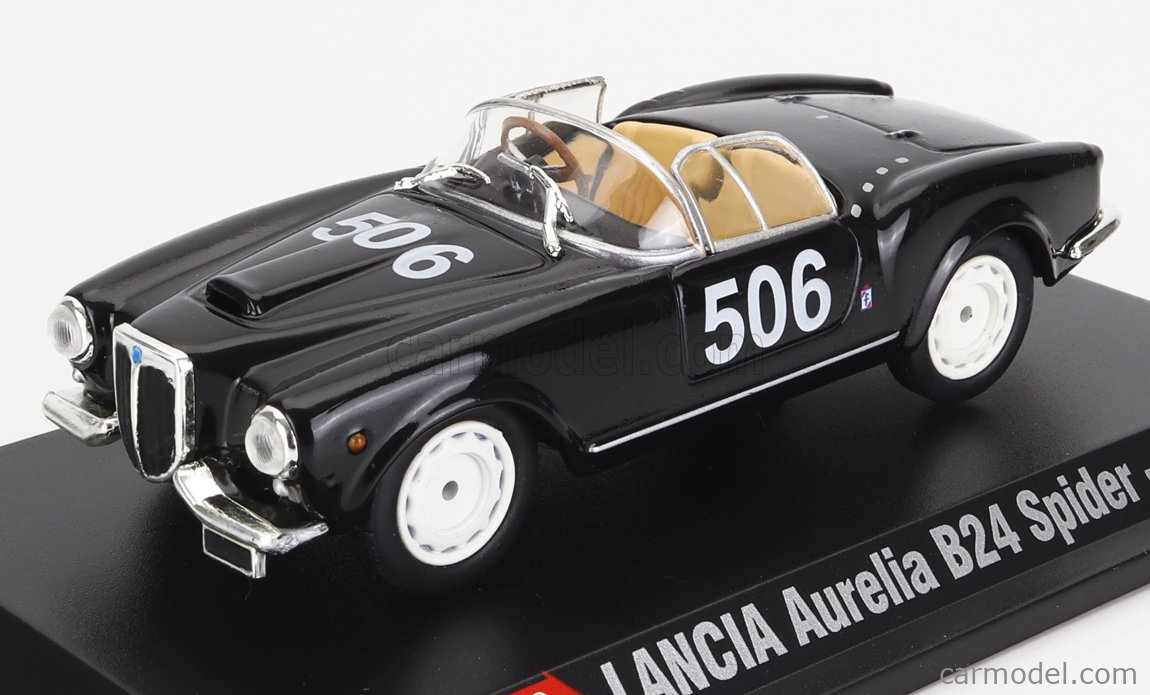 EDICOLA MMC032 Scale 1/43 | LANCIA AURELIA B24 SPIDER N 506 MILLE MIGLIA 1956 BLACK