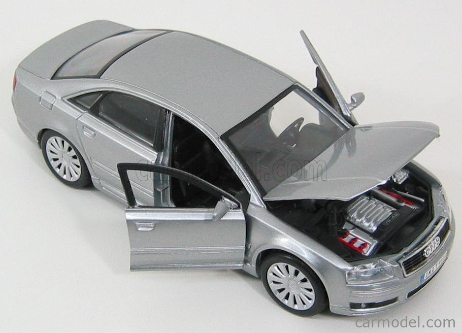 MAISTO 31971S Scale 1/24 | AUDI A8 V8 4.2 2002 SILVER