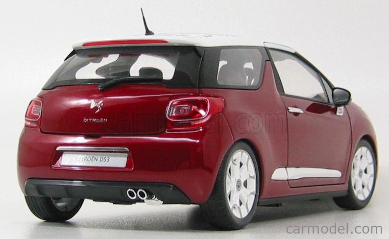 NOREV 181542 Scale 1/18 | CITROEN DS3 2010 SANGUINE RED MET WHITE