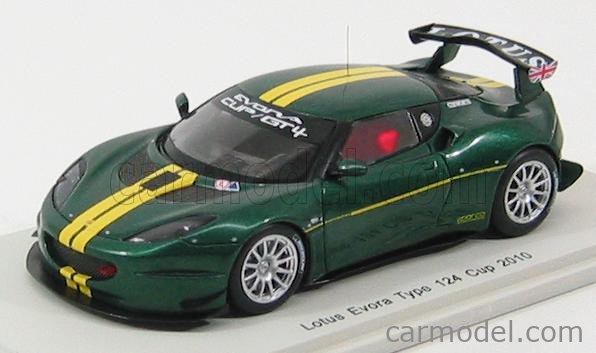 SPARK-MODEL S2206 Scale 1/43 | LOTUS EVORA TYPE 124 CUP 2010 GREEN MET ...