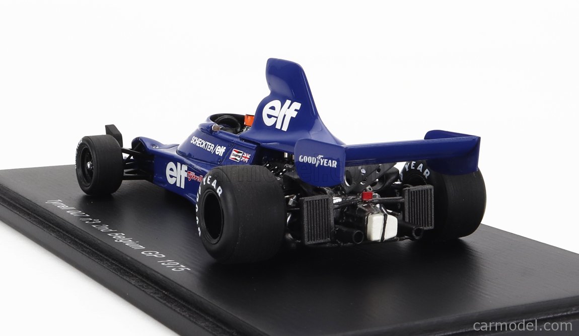 SPARK-MODEL S1645 Scale 1/43 | TYRRELL F1 007 ELF N 3 2nd BELGIUM GP 1975 JODY SCHECKTER BLUE