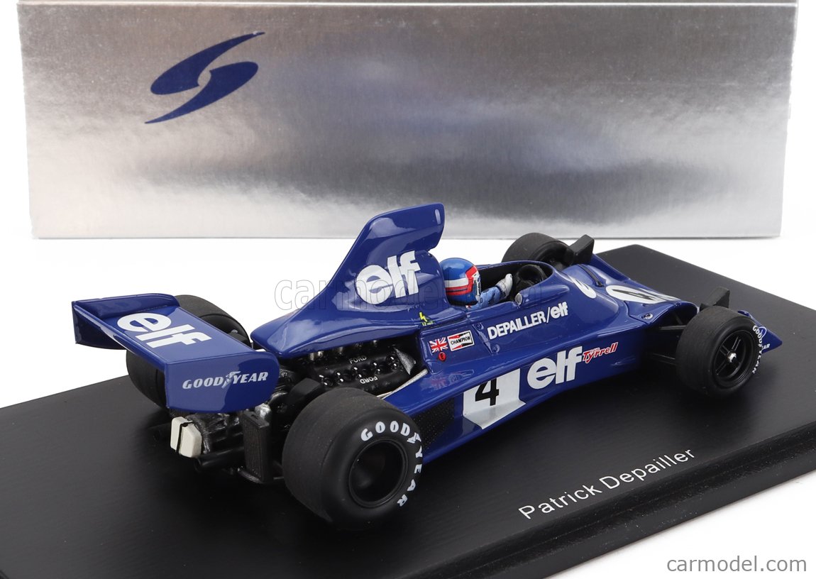 SPARK-MODEL S1646 Scale 1/43 | TYRRELL F1 007 ELF N 4 4th GP BELGIUM 1975 P.DEPAILLER BLUE