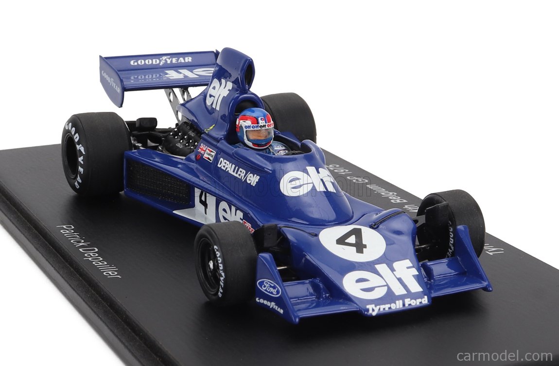 SPARK-MODEL S1646 Scale 1/43 | TYRRELL F1 007 ELF N 4 4th GP BELGIUM 1975 P.DEPAILLER BLUE