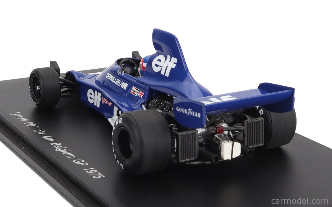 SPARK-MODEL S1646 Scale 1/43 | TYRRELL F1 007 ELF N 4 4th GP BELGIUM 1975 P.DEPAILLER BLUE