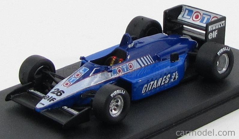 CP-MODEL 029/26 Scala 1/43 | LIGIER F1 JS27 N 26 1986 J.LAFFITE BLUE WHITE