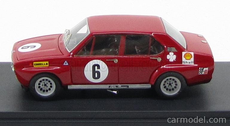 BEEBOP BB116 Scale 1/43 | ALFA ROMEO ALFETTA Gr.2 N 6 1973 ALFA RED BEEBOP BB116 Scale 1/43 | ALFA ROMEO ALFETTA Gr.2 N 6 1973 ALFA RED