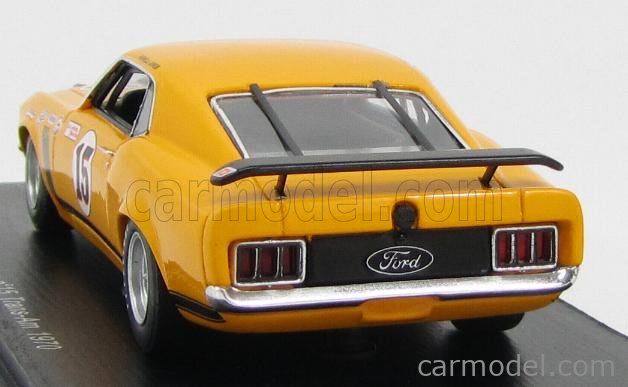 SPARK-MODEL S2640 Scale 1/43 | FORD USA MUSTANG BOSS 302 FORD RACING N 15 TRANS-AM RACE 1970 YELLOW
