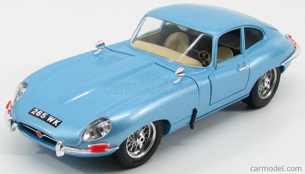 BURAGO 18-3018 Scale 1/18 | JAGUAR E-TYPE COUPE 1961 LIGHT BLUE MET